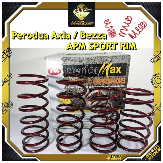 Axia, Bezza APM Performax Sport Coil Spring Lowered Perodua Axia ...