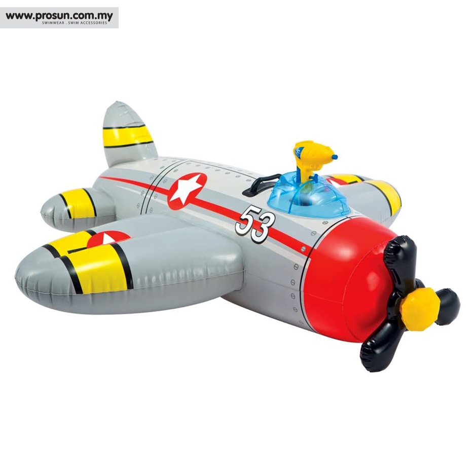 Prosun Intex Water Gun Plane Ride-On Inflatable Classic Retro Plane ...