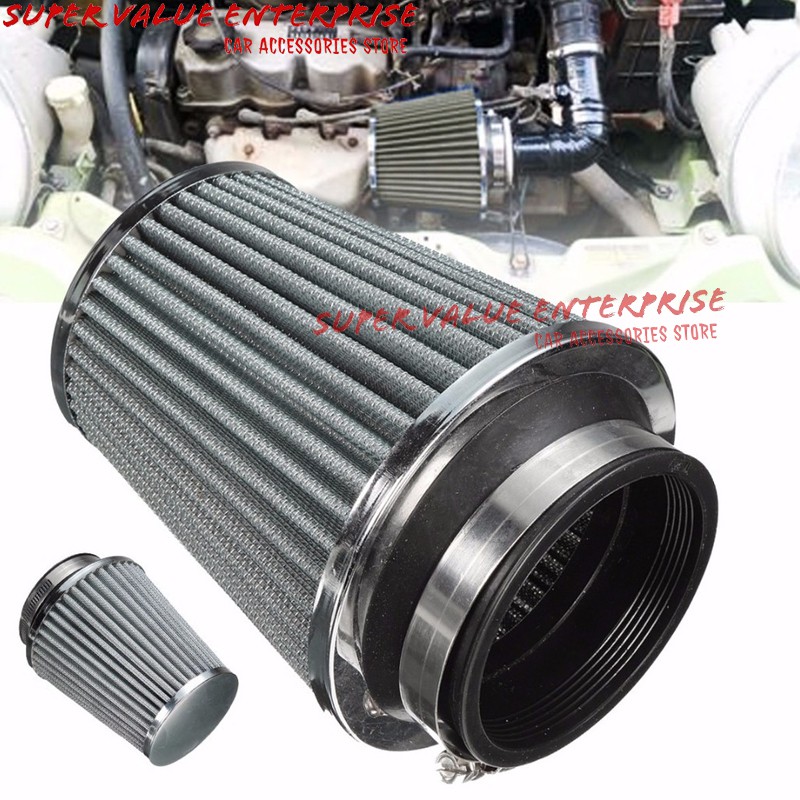 3 INCH Air Cleaner High Flow Car Trunk Racing Cold Air Intake Filter ...