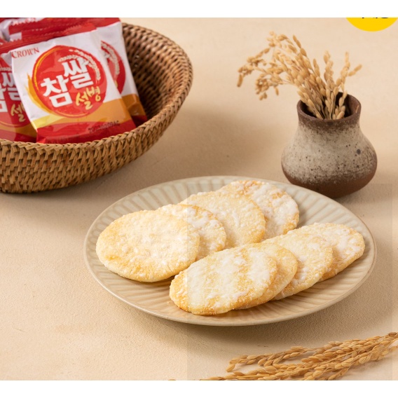 [Crown] Snow Rice Cracker Snack/Korean Traditional Snack / Chamssal ...
