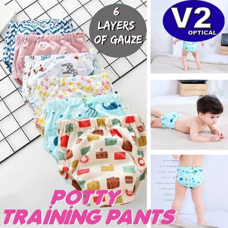 6 Layers Kids Potty Training Pants Baby Toddler Underwear Toilet Cloth ...