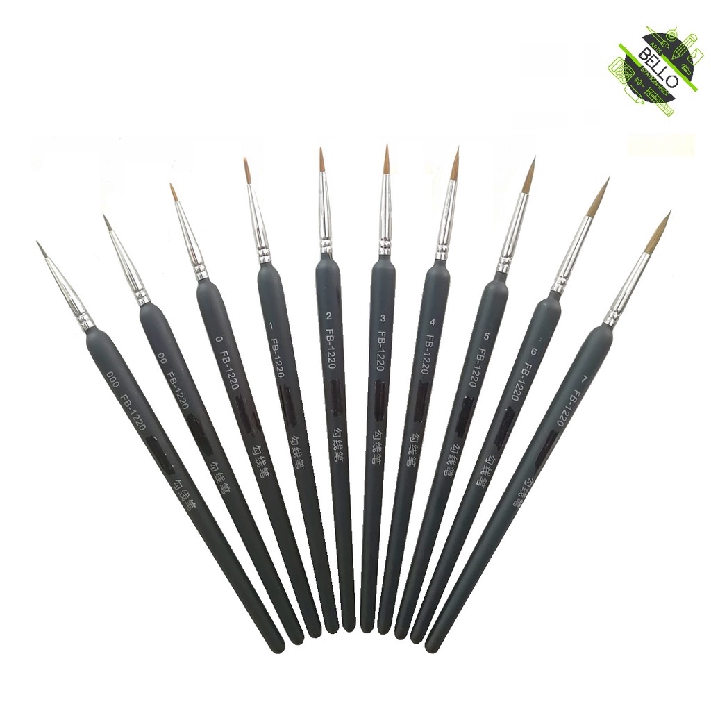 Hook Line Round Nylon Brush Painting Drawing Liner For Acrylic, Oil and ...