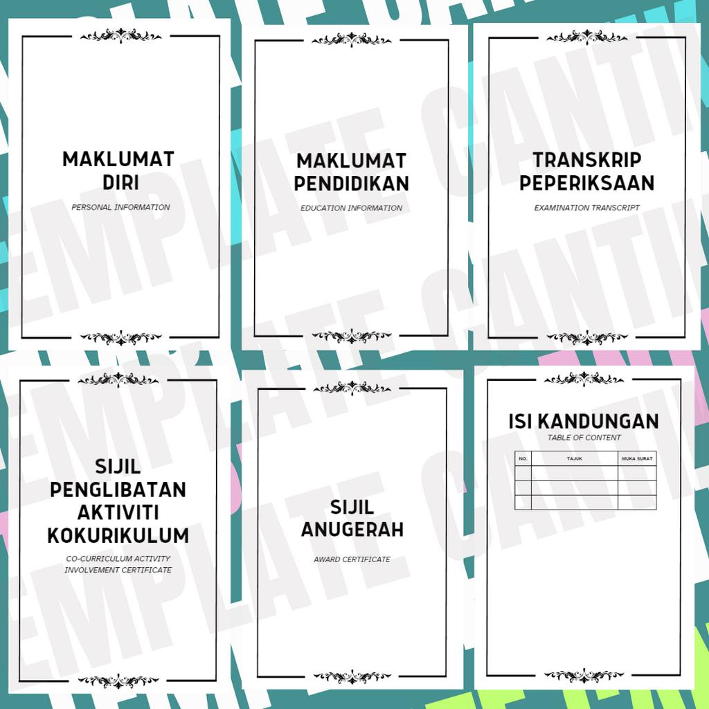 TEMPLATE SEPARATOR SUSUN SIJIL UNTUK TEMUDUGA | CERTIFICATES SEPARATOR ...