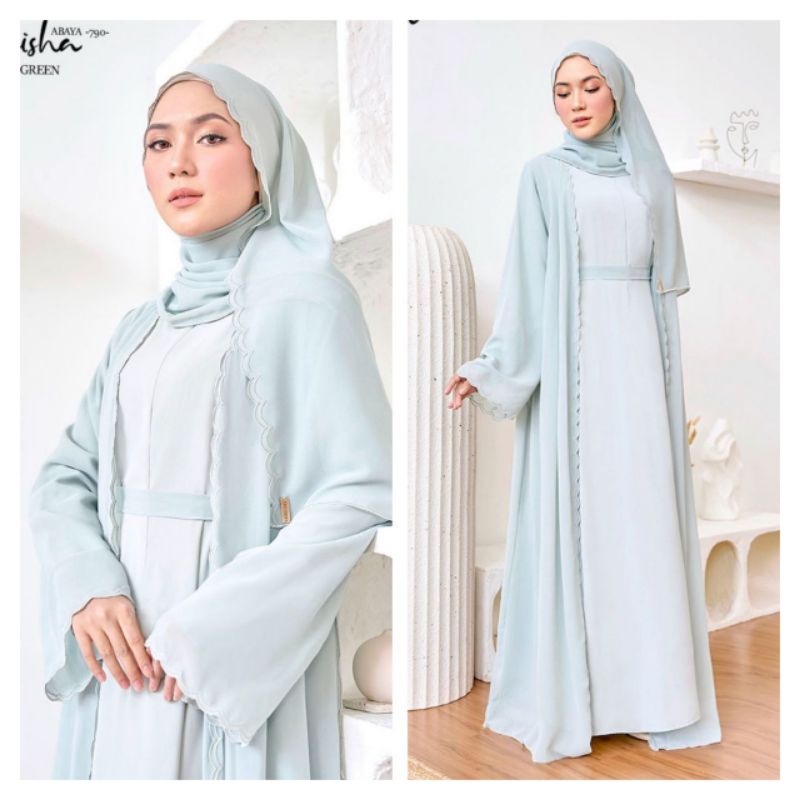 Abaya Tanisha! Set Jubah dan Cardigan! 790 Set Jubah Sulam! Shawl Sulam! Jubah Nursing/BF ...