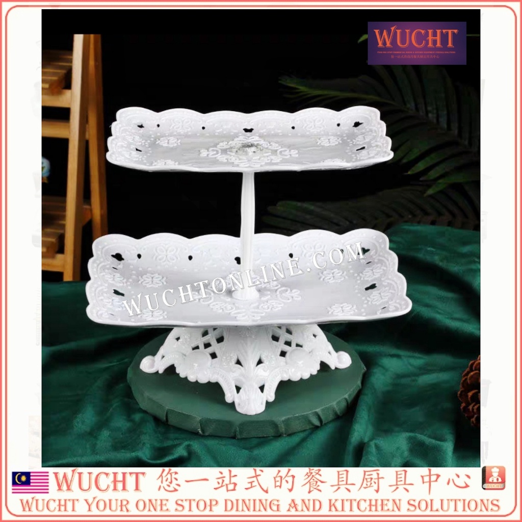 【WUCHT】New 2-Tiers Cake Display Cupcake Stand Tower Dessert Stand ...