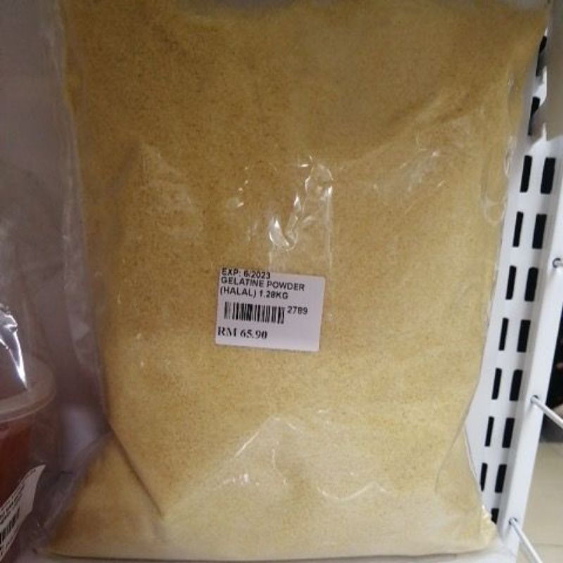 Gelatine Powder/ Serbuk Gelatin Halal 1.28kg 吉利丁明胶粉 | Shopee Malaysia