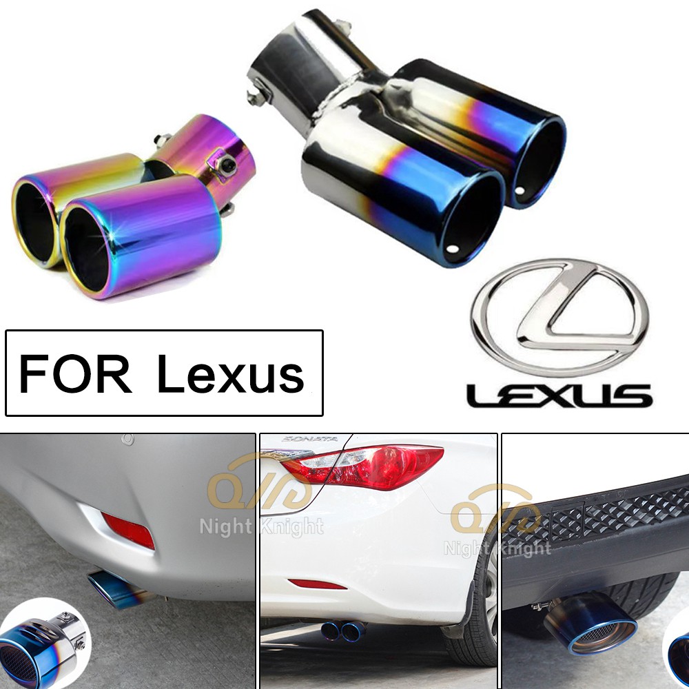 Car Exhaust Muffler Tip Stainless Steel Pipe Chrome Trim Modified ...