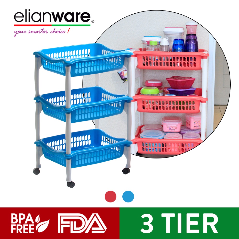 Elianware Hot Selling 3 Tier Multipurpose Kitchen Rack Bathroom Office ...