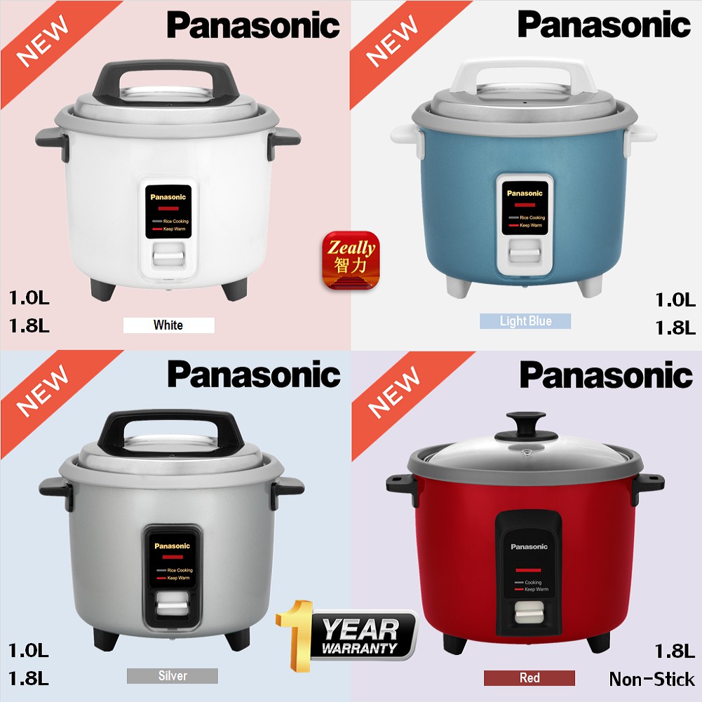 [New Model] Panasonic Rice Cooker (White / Silver / Light Blue) 1.0L/1 ...