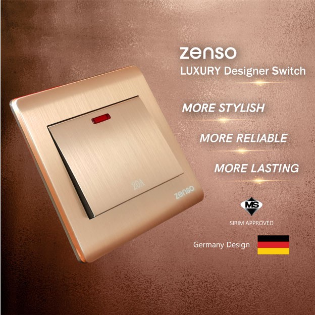 Zenso-Metallo Series Switches & Socket ( Aluminium Gold/Stainless Steel ...