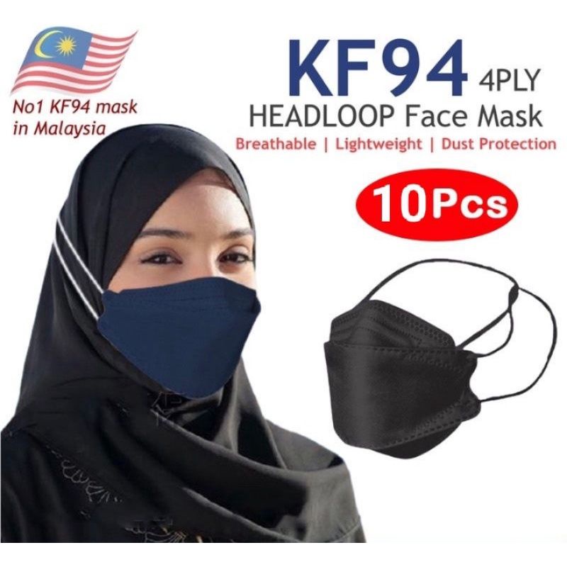 4 ply mask KF94 Headloop korean Mask/Headloop mask/Hijab mask | Shopee Malaysia