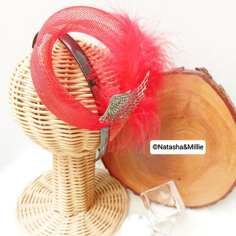 FASCINATOR HEADBAND - MILINARY RED (WING) | Shopee Malaysia