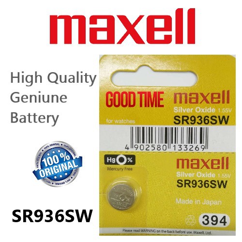 Maxell Original Silver Oxide SR936SW Battery Watch (BATERI JAM TANGAN ...
