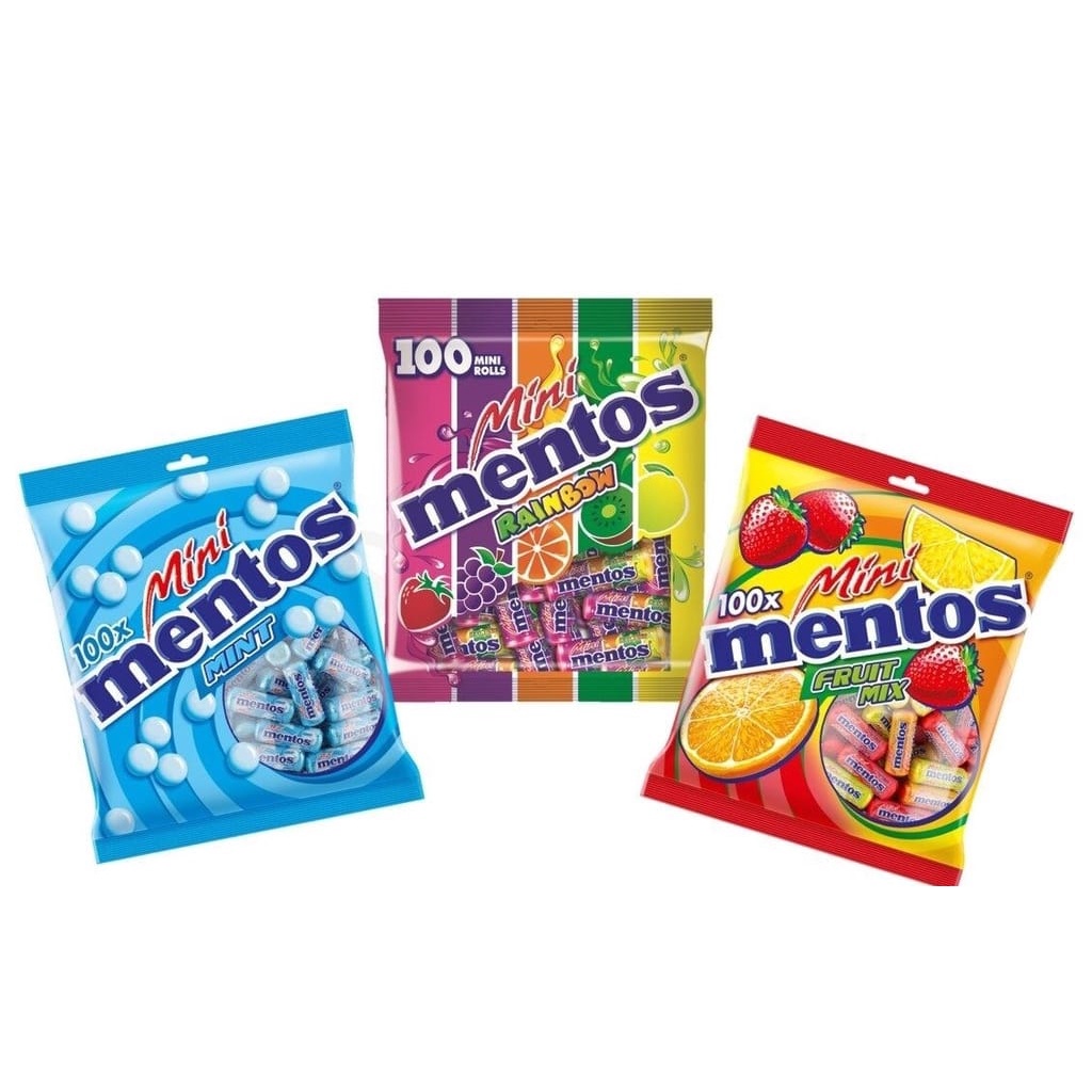 Mini Mentos Fruit Mix/Mint/Rainbow 100 rolls | Shopee Malaysia
