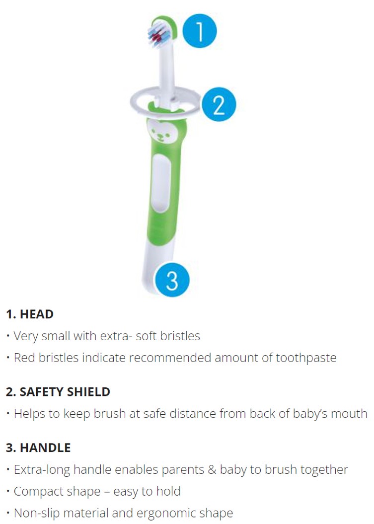 MAM Oral Care Rabbit/Gum Massager/Training Brush/Baby Toothbrush/Cooler ...