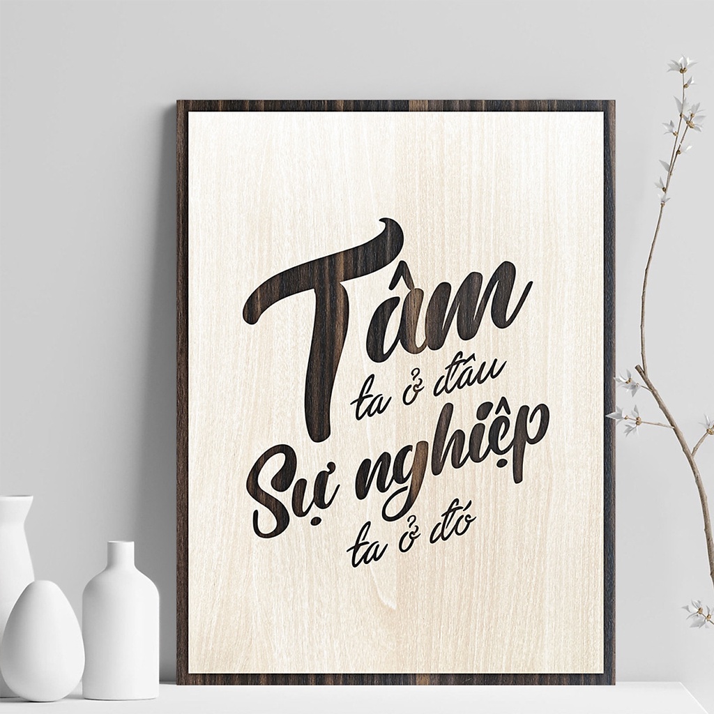 Laser engraved wood paintings with good sayings to motivate career ...