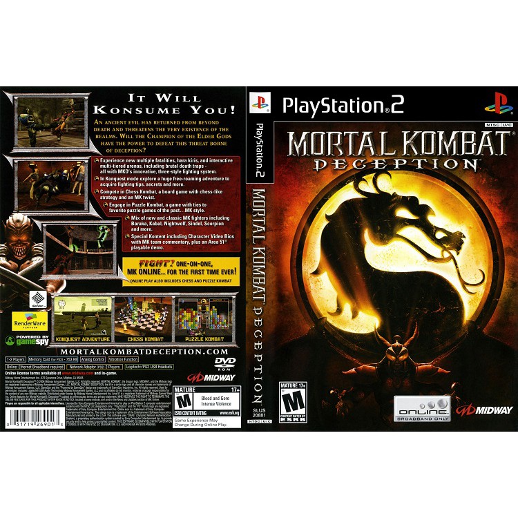 MORTAL KOMBAT DECEPTION [PS2 US : DVD5 1 Disc] | Shopee Malaysia