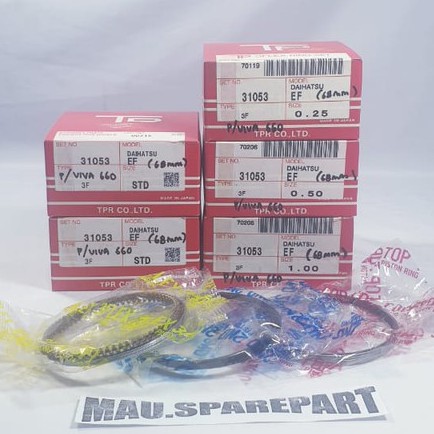 TP Piston Ring Set (Size 31053-STD , 0.25 , 0.50 , 1.00)(68MM)(1.2X1 ...