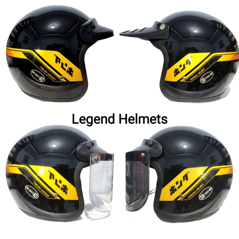 HITAM Sni Black HONDA GANK Helmet | Shopee Malaysia