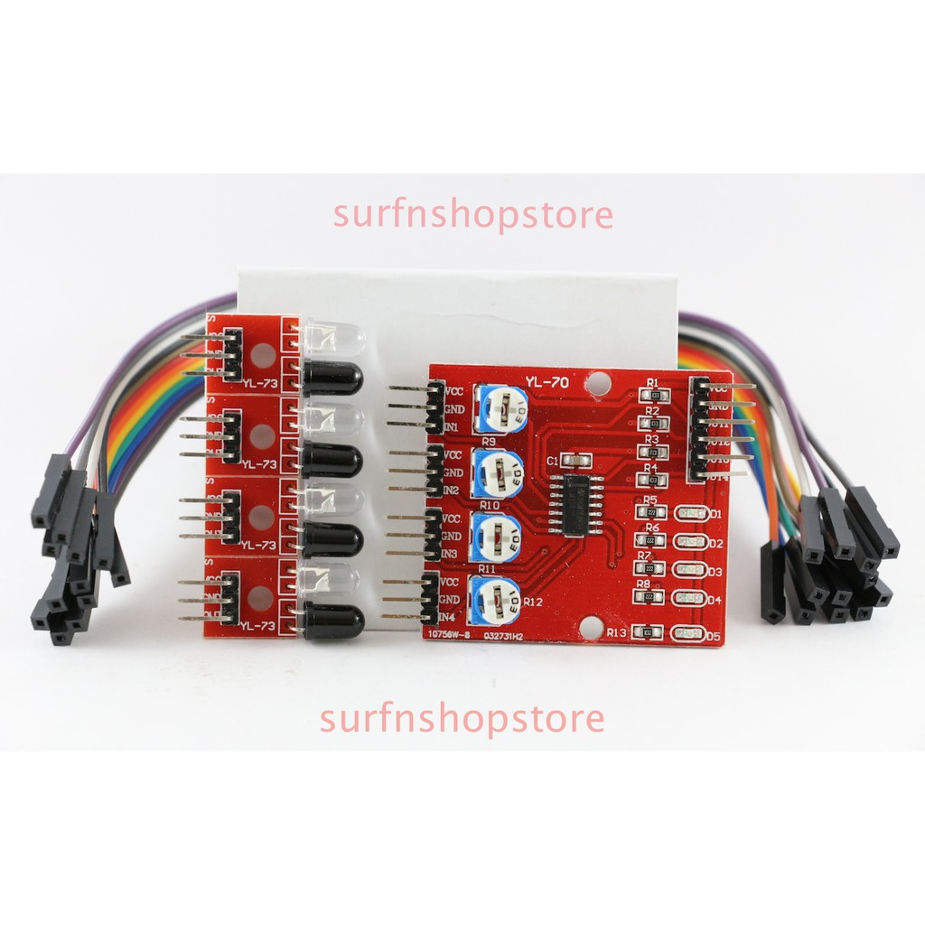 4 Way Infrared Line Tracking Following Sensor Module for Arduino ...