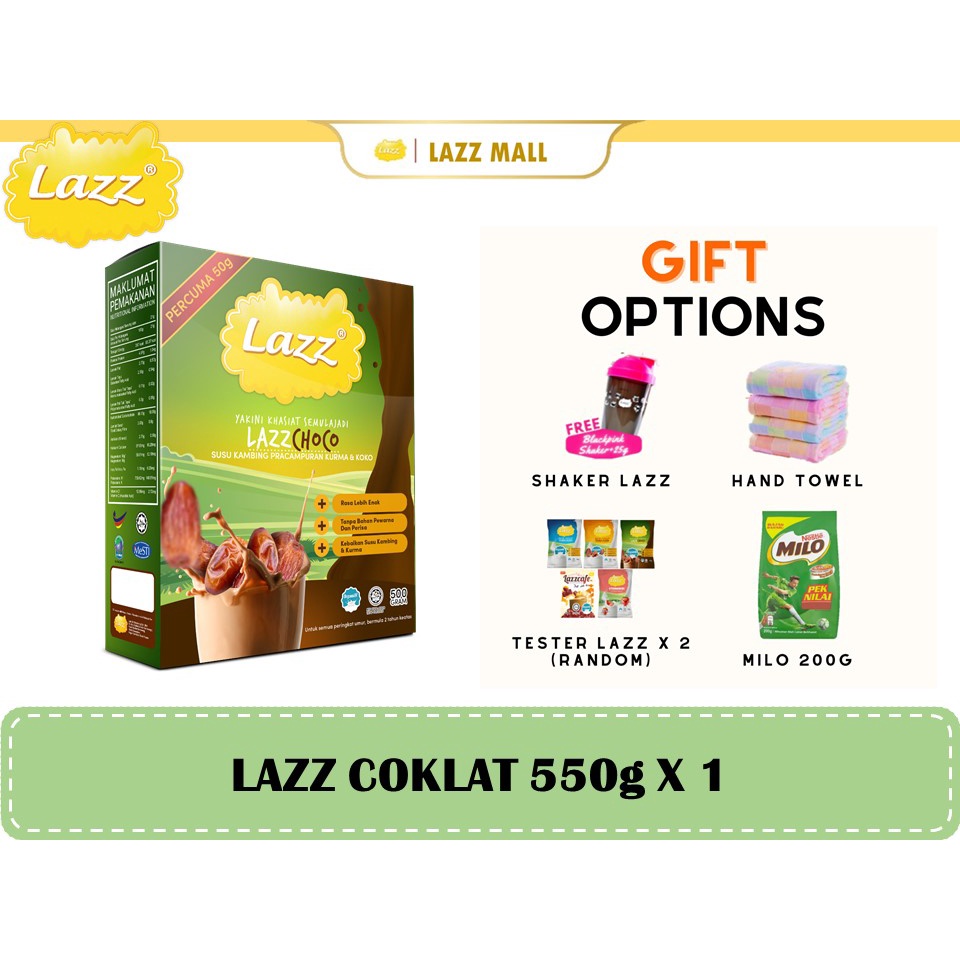 Lazz Susu Kambing Choco 550g | Shopee Malaysia