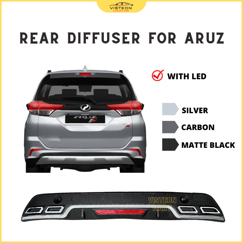 K5 Plus Aruz Rear Bumper / Rear Diffuser with LED | Shopee Malaysia