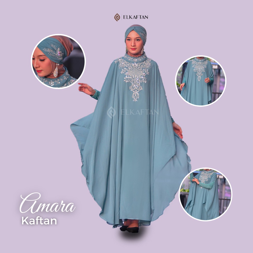 Ellecia AMARA Dress Brocade Gamis With Modern Velvet Material Kalong ...