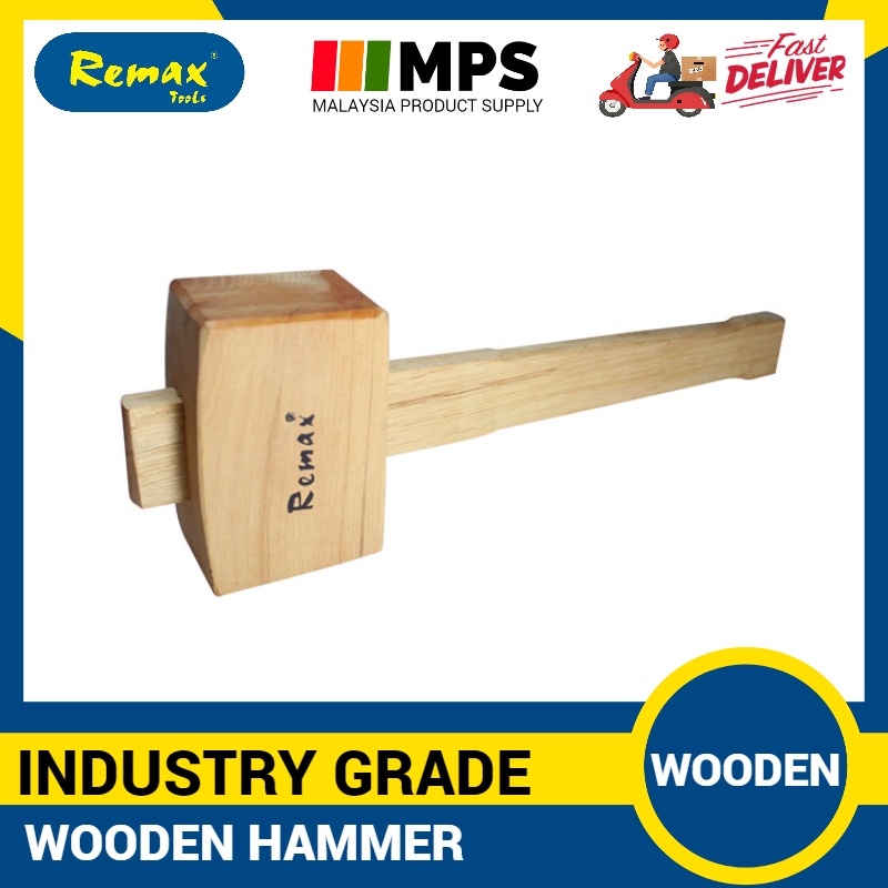 Remax Wooden Hammer Solid 2" X 4" Tukul Kayu 100% ORIGINAL | Shopee ...