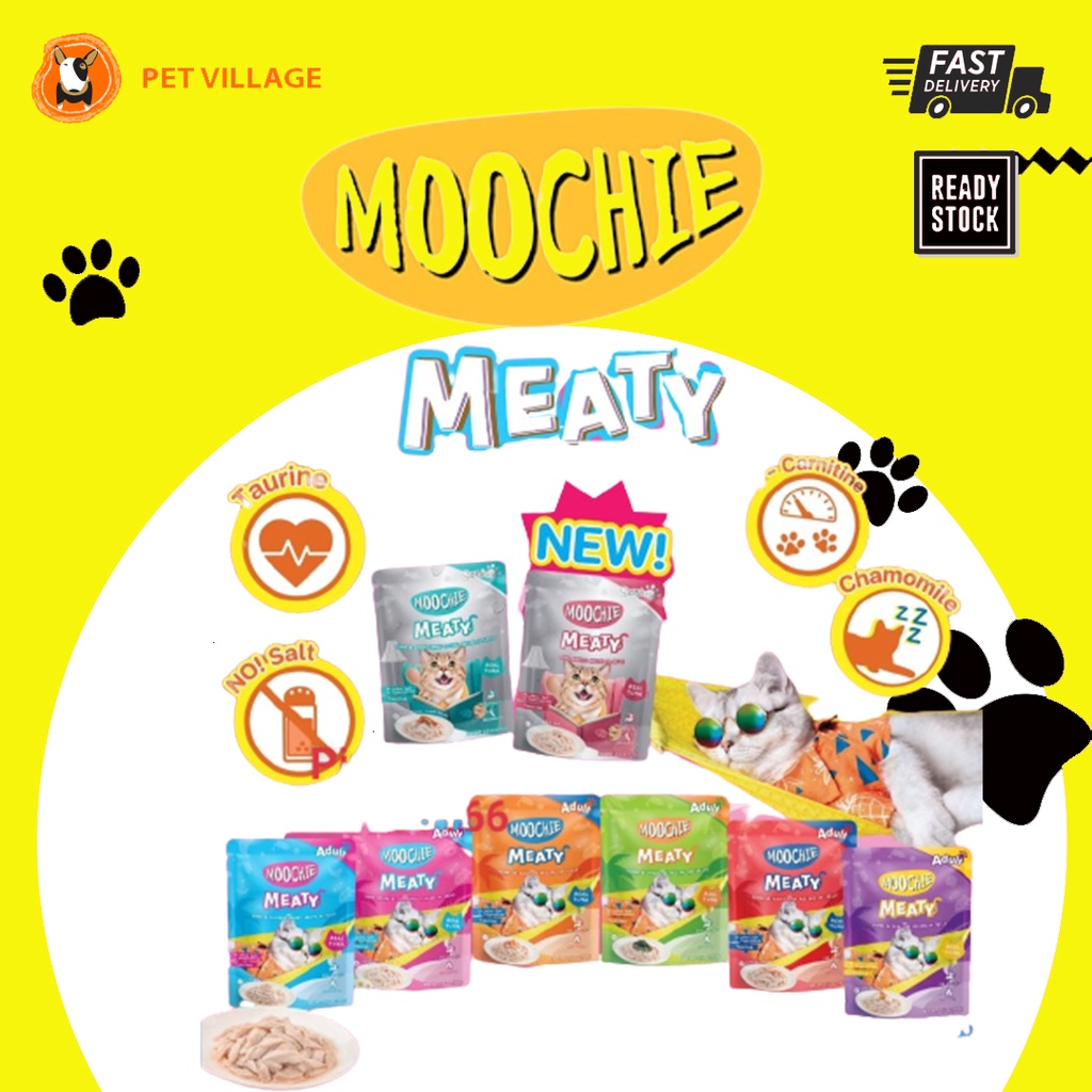 MOOCHIE Meaty Cat Wet Food Pouch (Adult/Senior) 70G | Shopee Malaysia