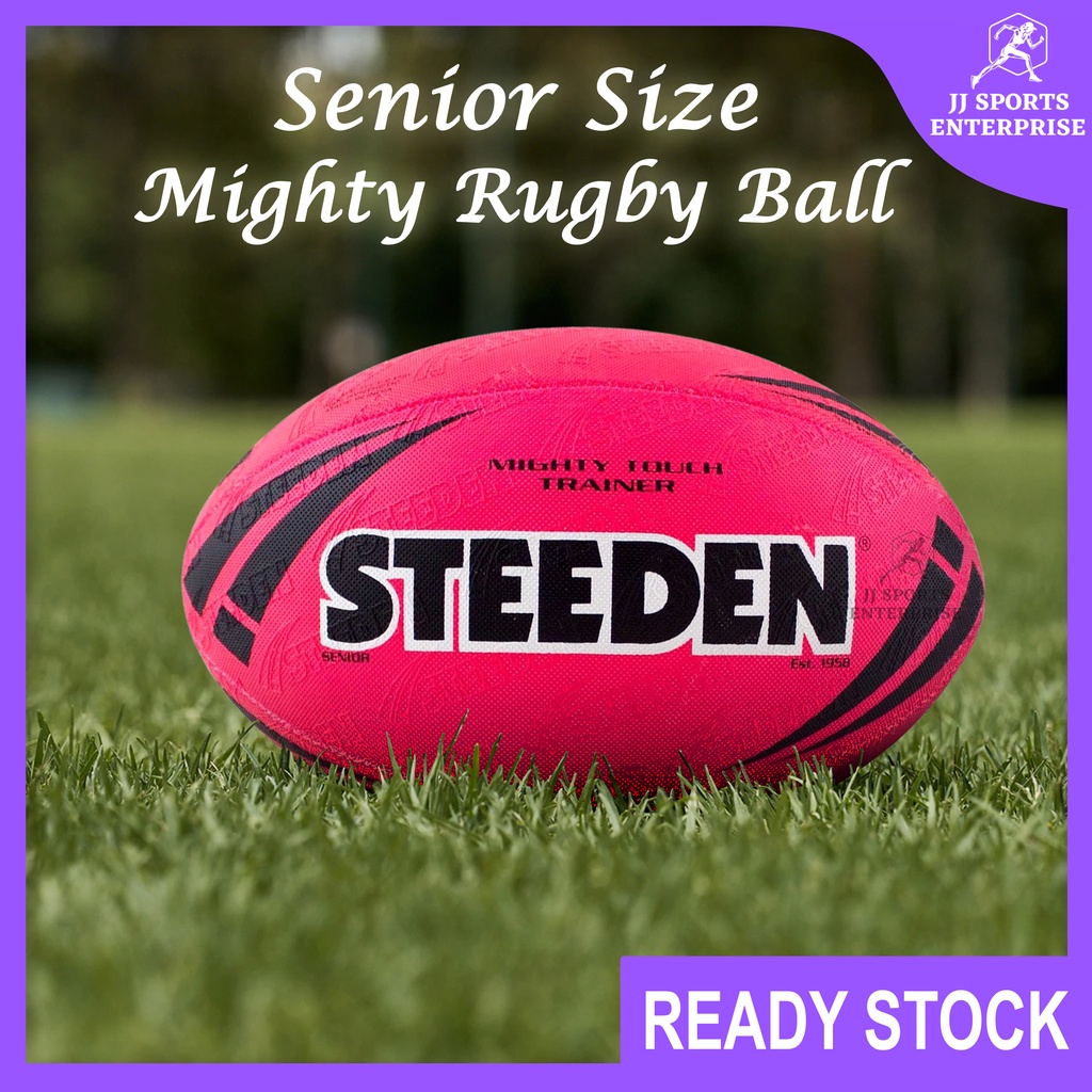 Steeden Mighty Touch Rugby Ball Pink Senior Official Training Ball of ...