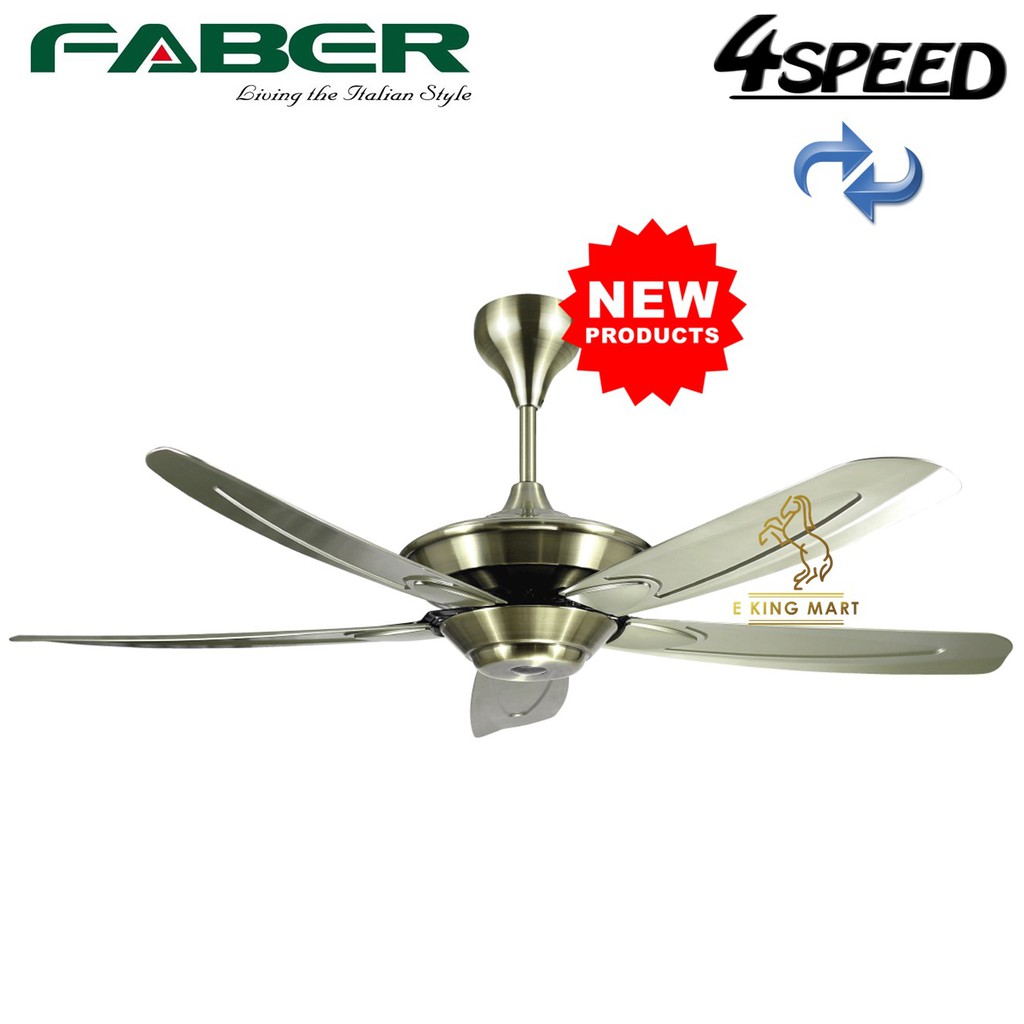 Faber 5 Blade Remote 4 Speed Ceiling Fan FDF ELIZA 563(3 Year Motor ...