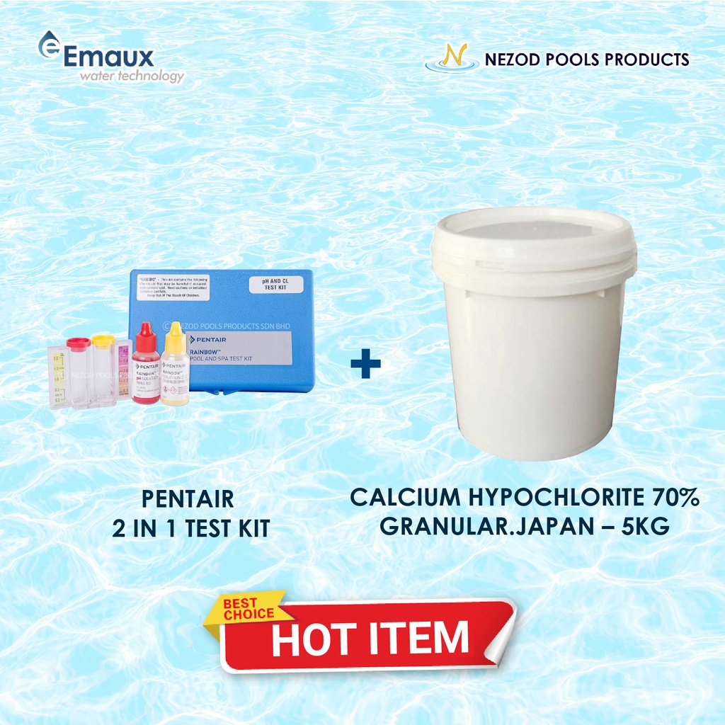 CHLORINE 70% GRANULAR JAPAN CALCIUM HYPROCHLORITE - KLORIN - 5KG ...