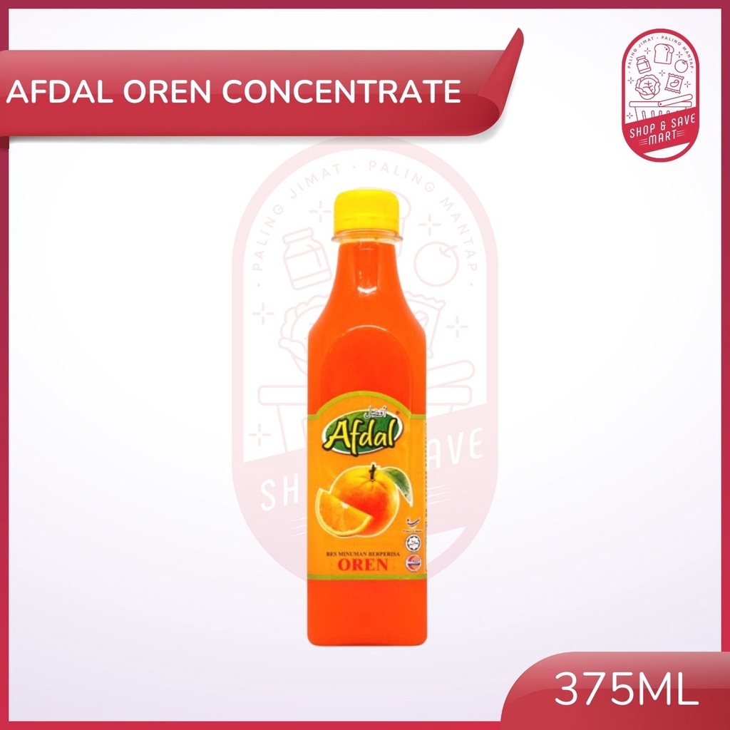 Afdal Concentrate Sirup Juice - 375ml (Flavor: Oren / Anggur / Laici ...