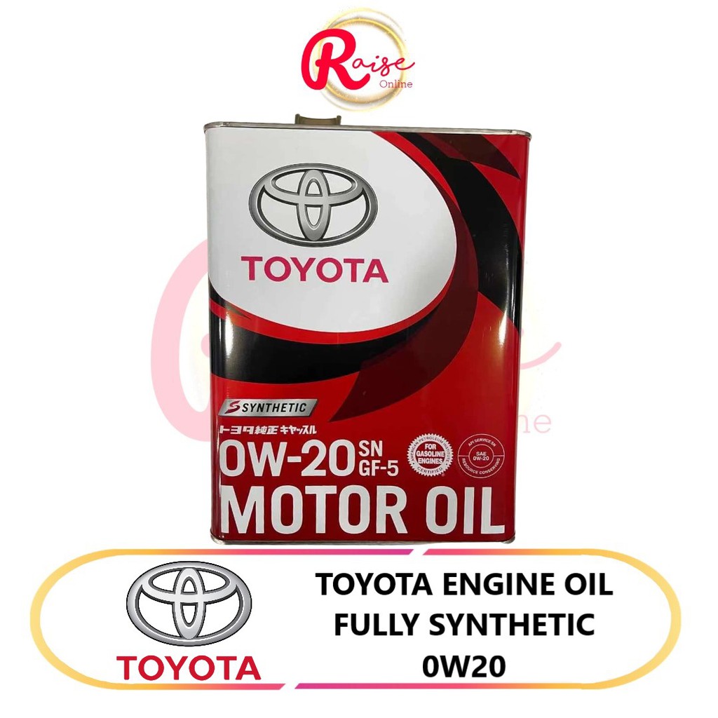 Toyota Engine Oil FullySynthctic 0W20 / 0W-20 08880-12205 (4 liter ...