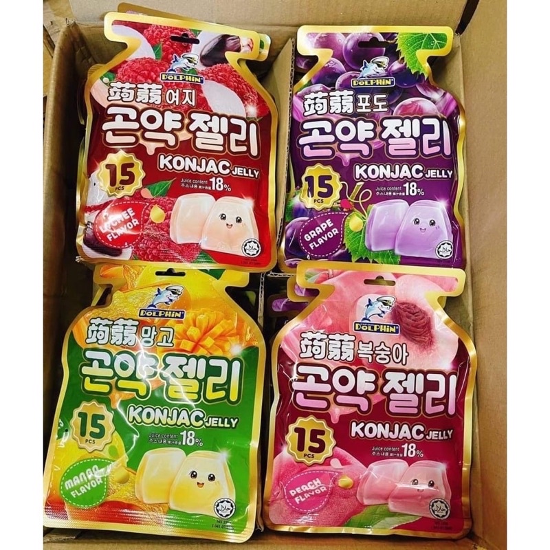Halal !! Captain Dolphin Konjac Jelly 20g x 15 pcs ( BIG PACK) | Shopee Malaysia