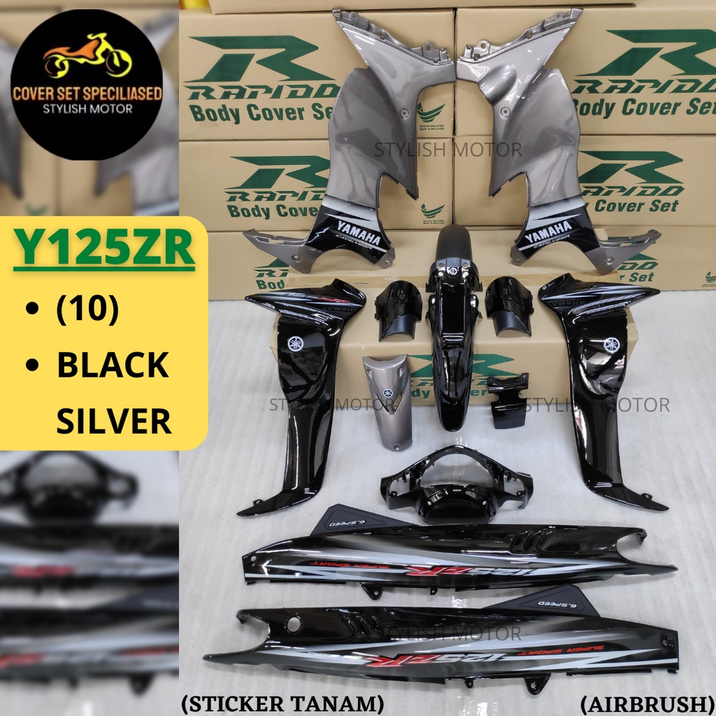 (STICKER TANAM/AIRBRUSH) RAPIDO COVER SET YAMAHA Y125 125ZR Y125ZR (10 ...