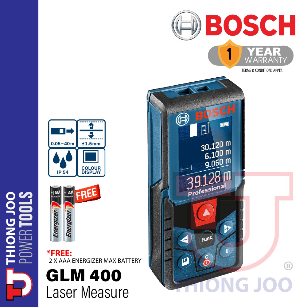 BOSCH GLM 400 LASER MEASURE | Shopee Malaysia