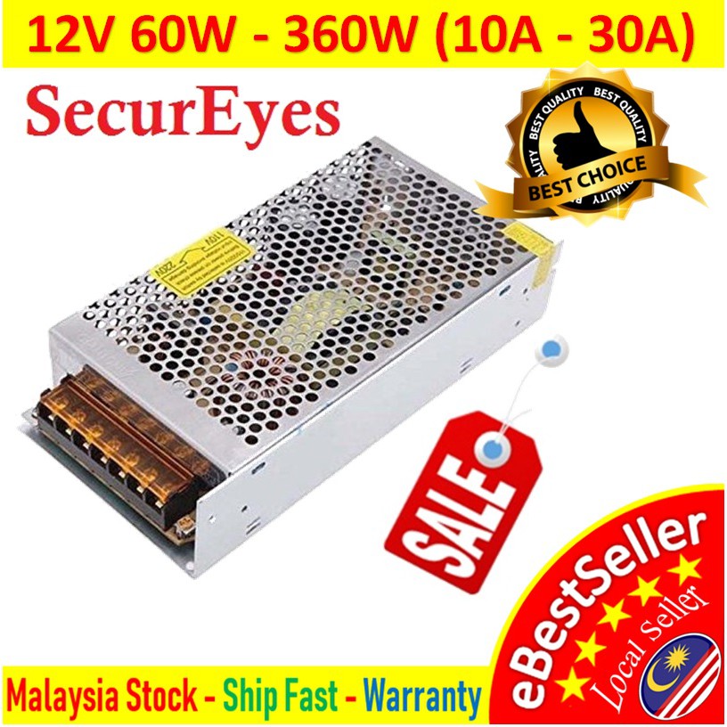 Switching Power Supply for CCTV Alarm DVR Security 12V 5A 10A 15A 20A ...