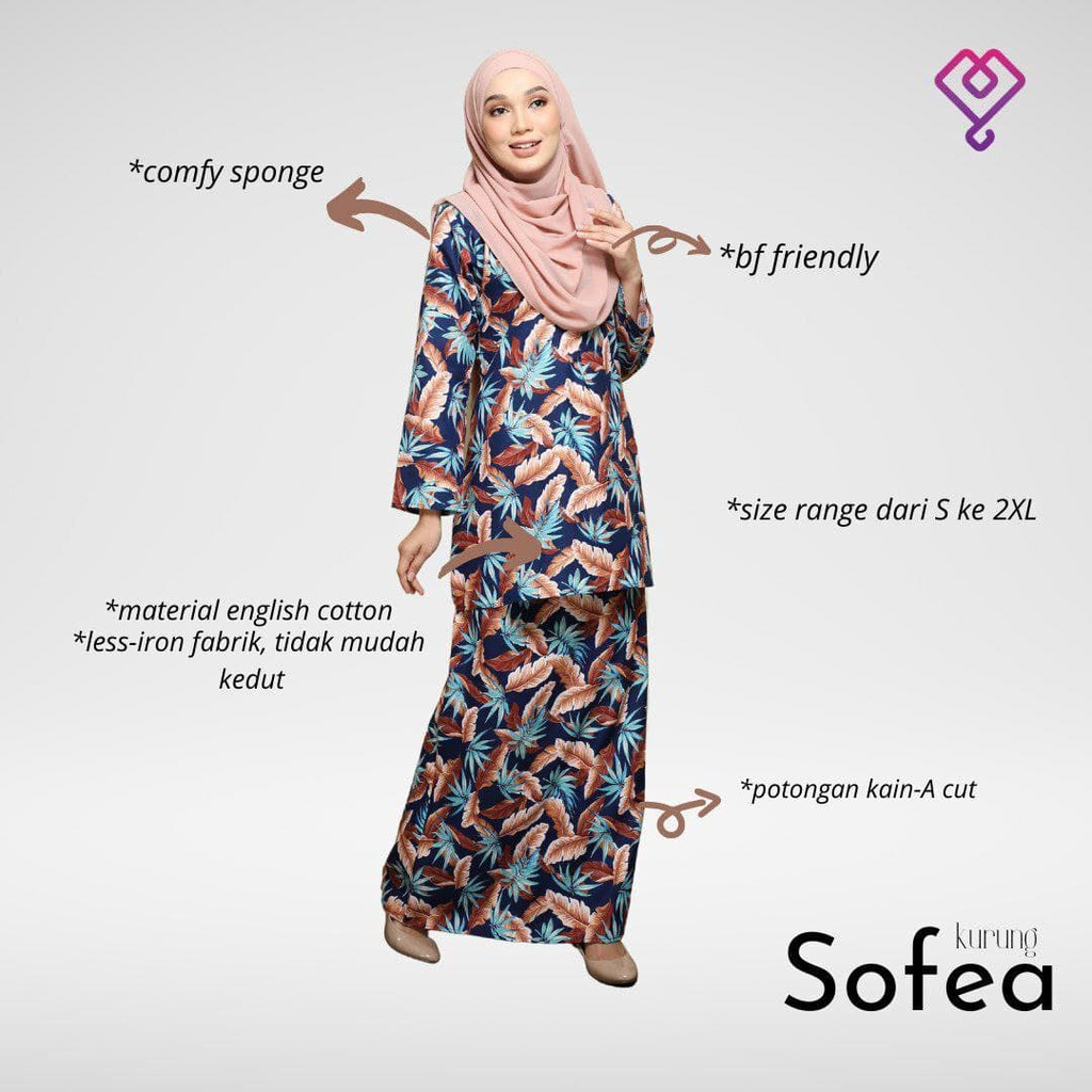 KURUNG SOFEA by ARISSA CLOSET 🔸 baju kurung cotton / baju kurung moden / english cotton kurung ...
