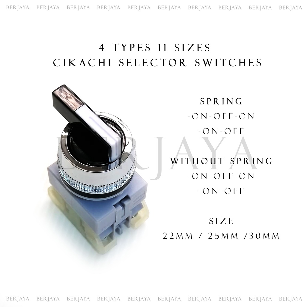 Cikachi 22mm/25mm/30mm ALSS-222 /252/302 Selector Switch 1A1B Contact ...