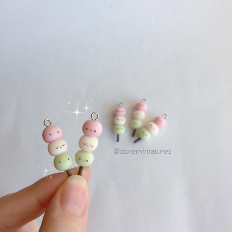 Dango Keychain Handmade polymer clay charm 🍡 | Shopee Malaysia