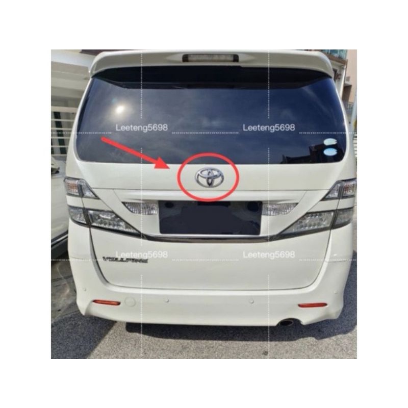 Toyota Vellfire ANH20 AGH30 2008-2013 Rear Logo (Chrome/Gold/M.Blk ...