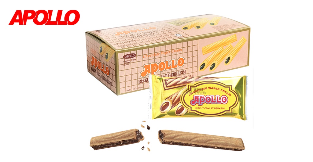 【Borong RM7】 Apollo Stick Wafer / Biskut Snack 30 Pkts Chocolate Pandan Peanut Party Gift ...