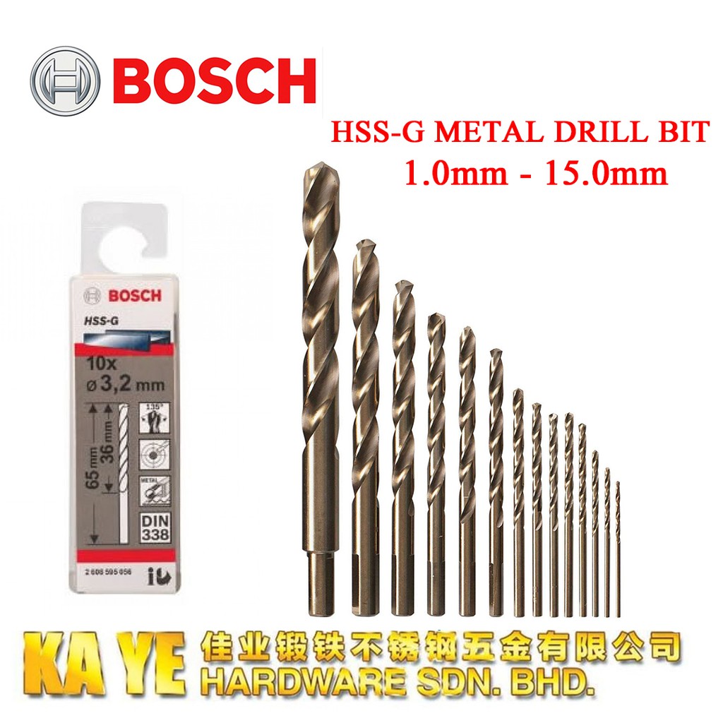 BOSCH HSS-G METAL DRILL BIT | Shopee Malaysia