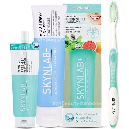 Skynlab Toothpaste Mouthwash Infused/Premium Fresh Smile Skin Lab Brush M Mouth Wash | Shopee ...