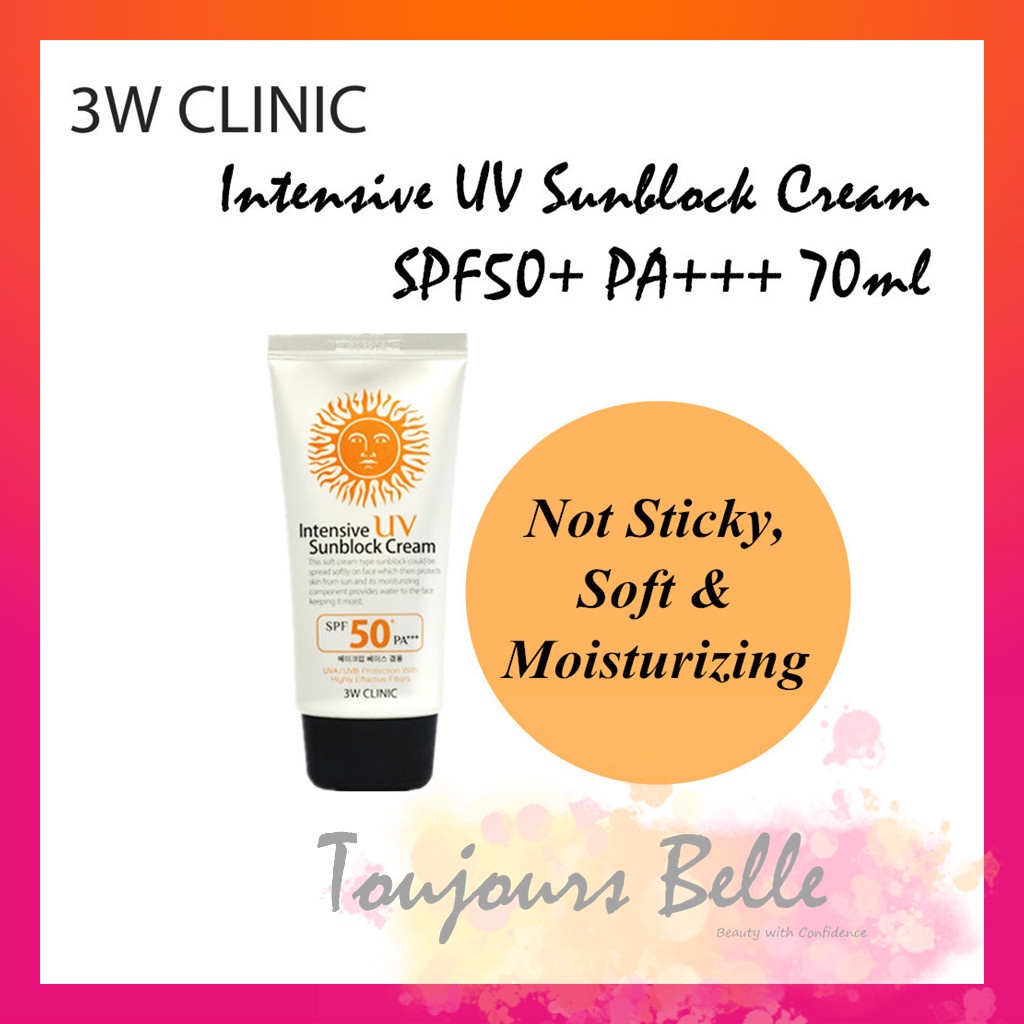 【READY STOCKS Non-sticky & Moisturizing】3W Clinic Intensive UV Sun Sun ...