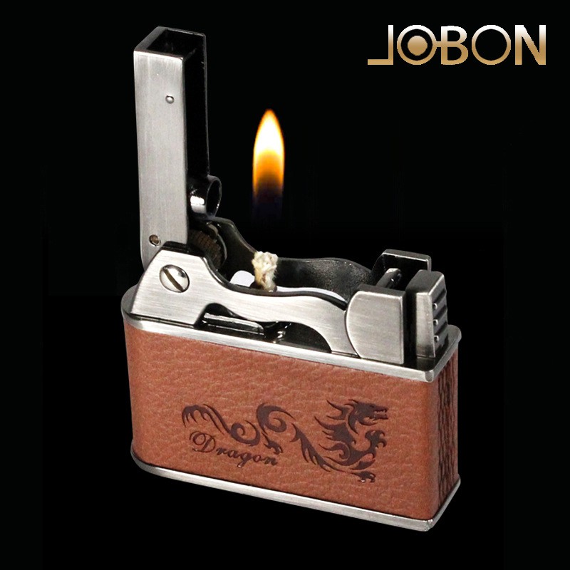 Oil lighter men's creative retro windproof ultra-thin 612 vintage metal ...