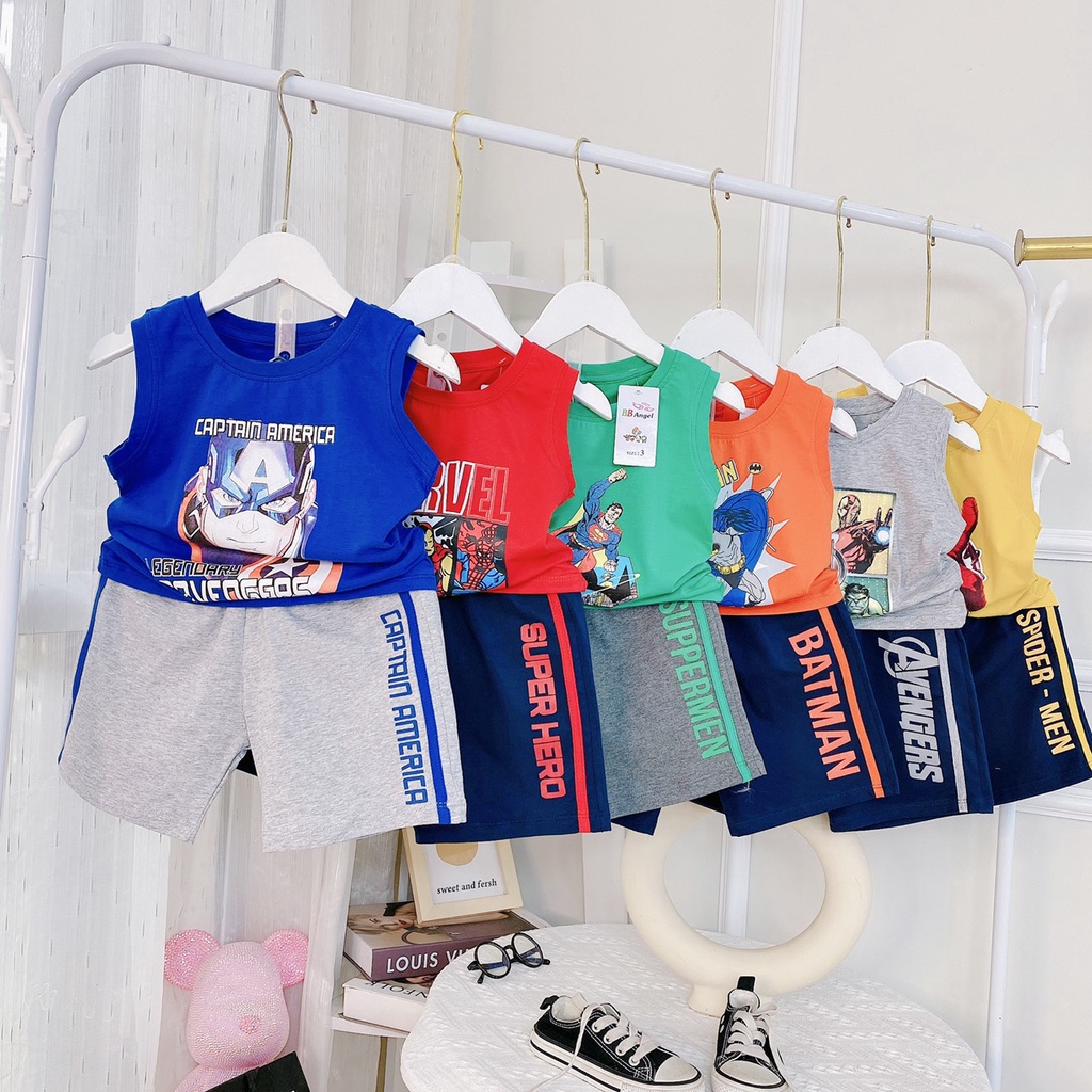 Boys' superhero set, 4-way stretch cotton 3D printed superhero set ...