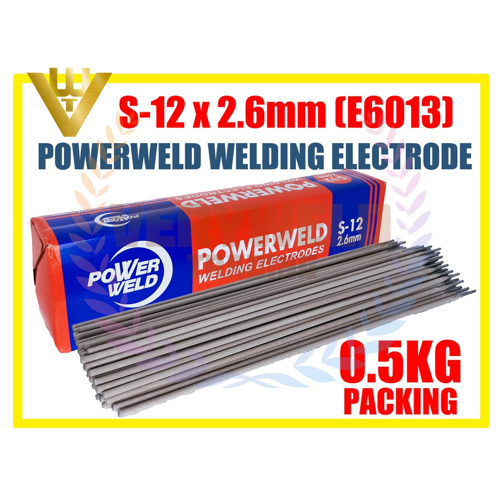 VERYWELD S12 Powerweld 2.6mm G12 Ubat Welding Electrode Rod 6013 x 0.5Kg | Shopee Malaysia