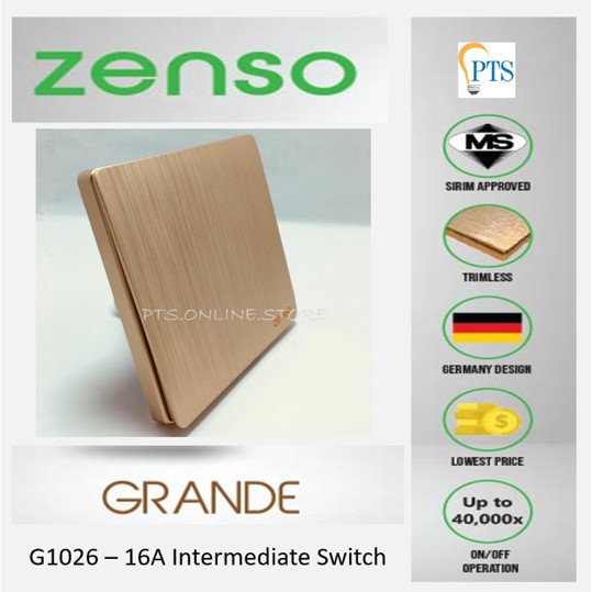 Zenso Grande - Suis 16A 1G3W INTERMEDIATE Switched - Hairline Gold ...